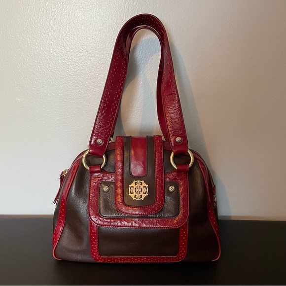 Kate Landry | Bags | Kate Landry Purse Brown Red Leather | Poshmark